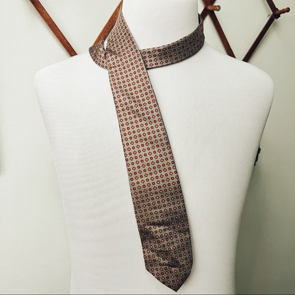 Dior | Accessories | Christian Dior Silk Vintage Patterned Neck Tie | Poshmark